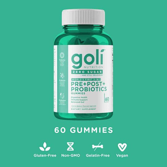 Zero Sugar Pre+Post+Probiotics, Goli Nutrition
